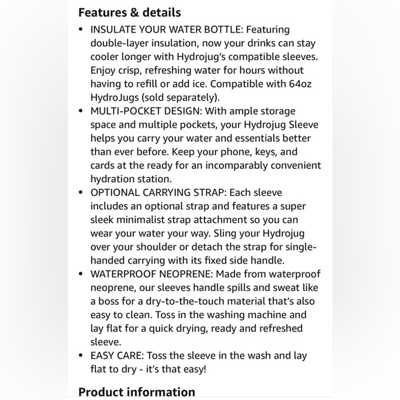 HydroJug | Other | Brand New Hydrojug With Sleeve And Straw Hydrojug ...